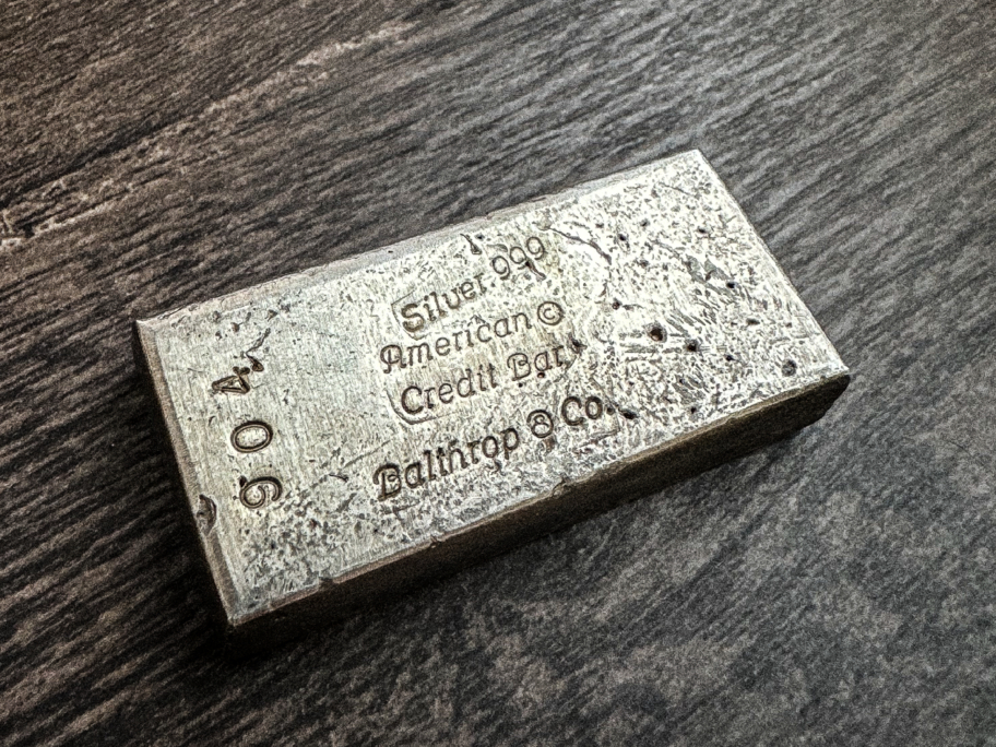 American Credit Bar | Vintage Silver
